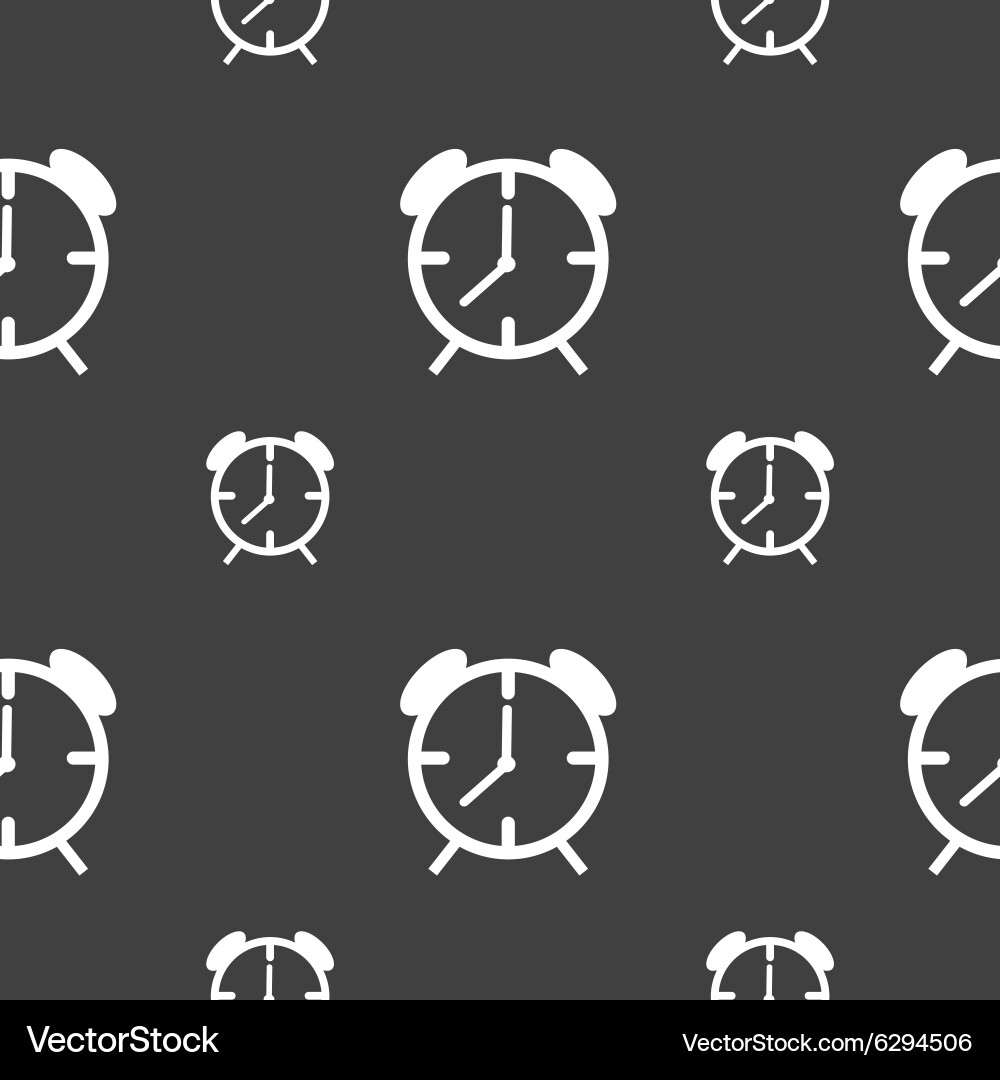 Alarm clock sign icon wake up symbol Royalty Free Vector