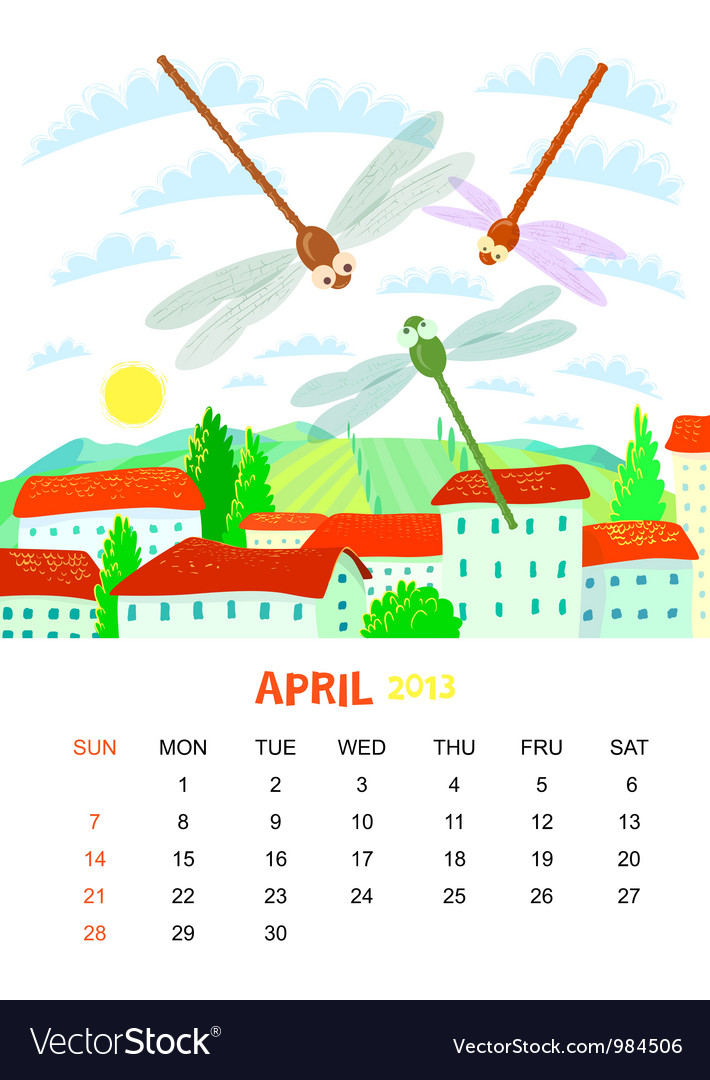 April Royalty Free Vector Image - VectorStock