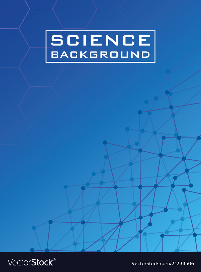 Blue science background with lines structures Vector Image