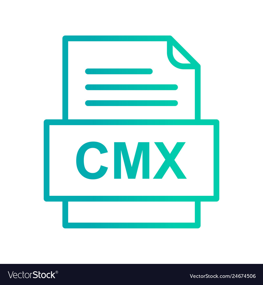 Cmx file document icon Royalty Free Vector Image