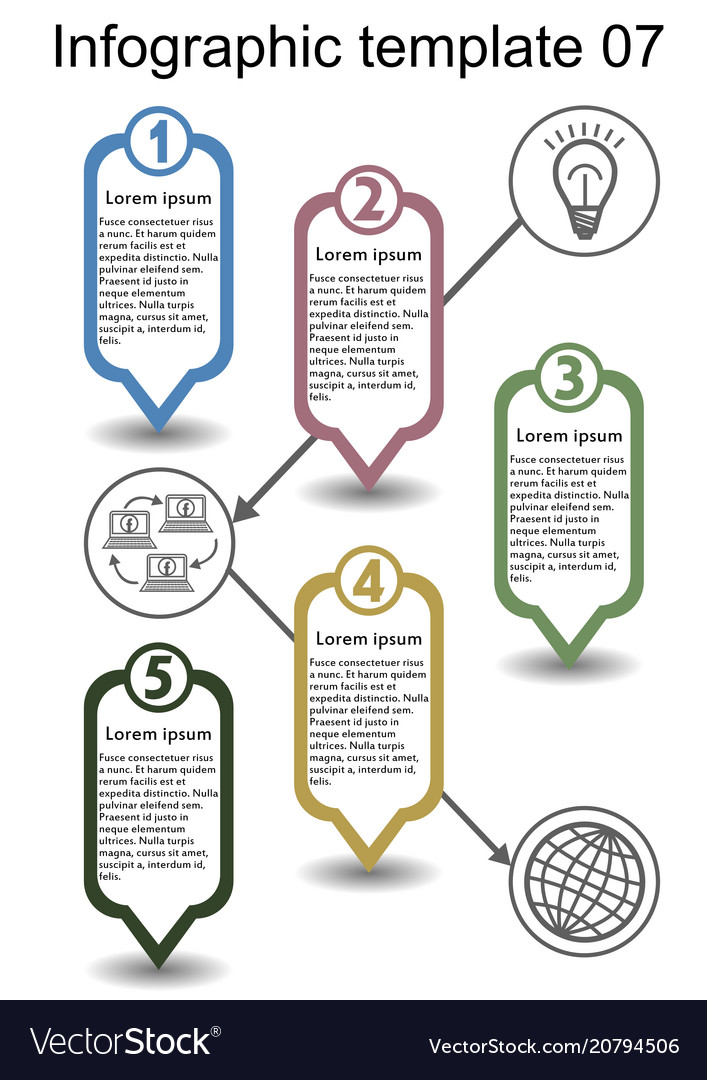 Infographic process visualization template Vector Image