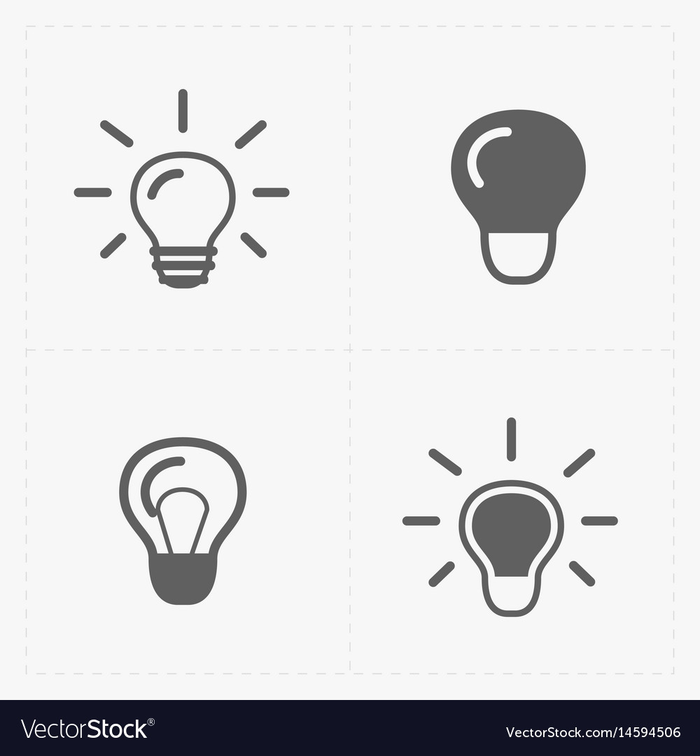 Light bulbs bulb icon set Royalty Free Vector Image