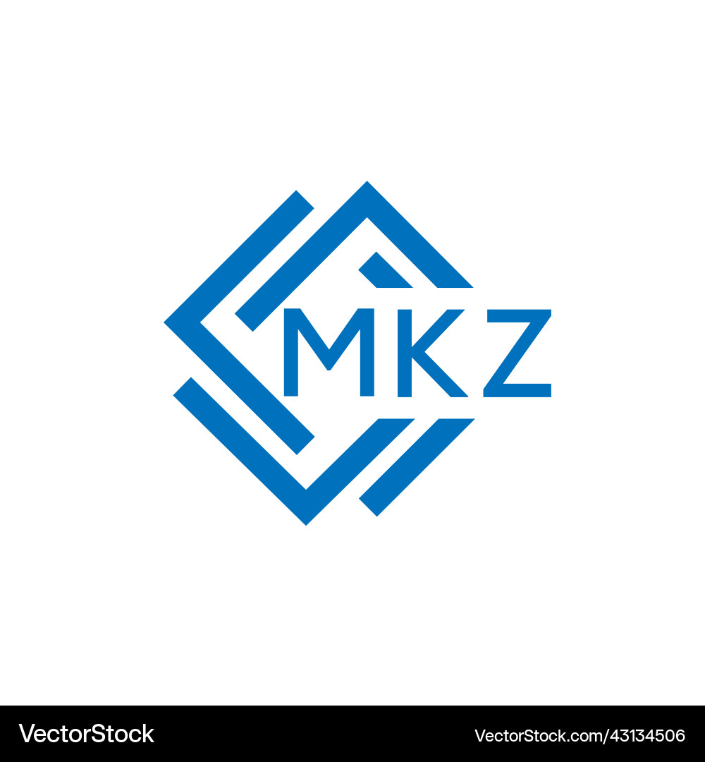 Mkz letter logo design on white background Vector Image