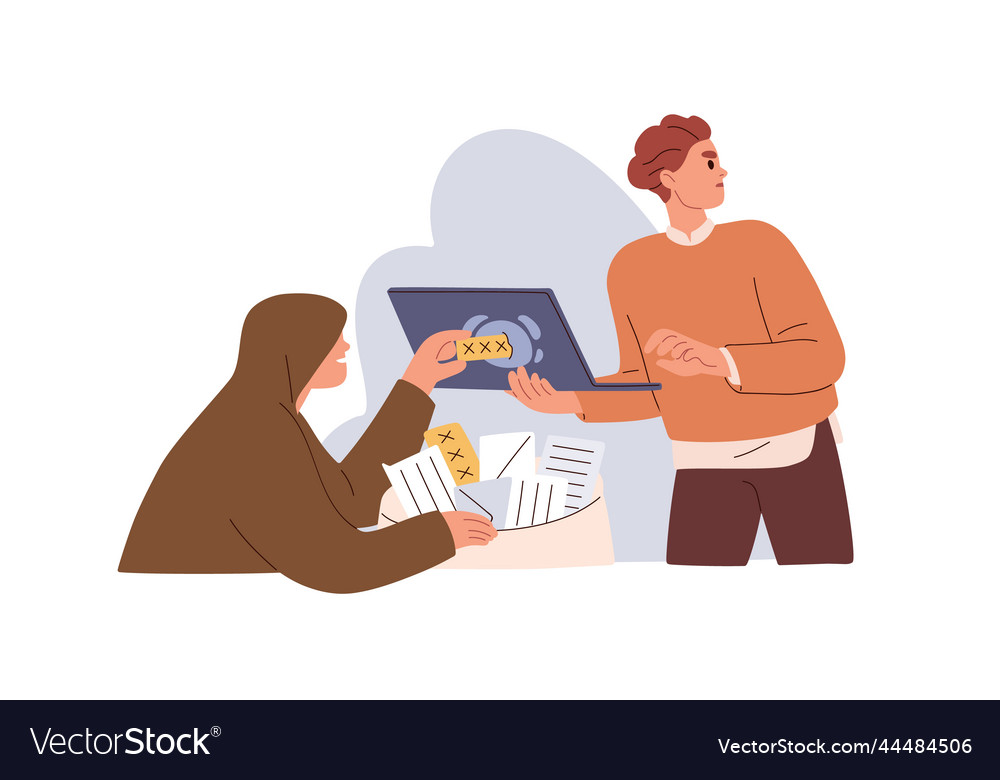 Online scam fraud cyber crime concept hacker Vector Image