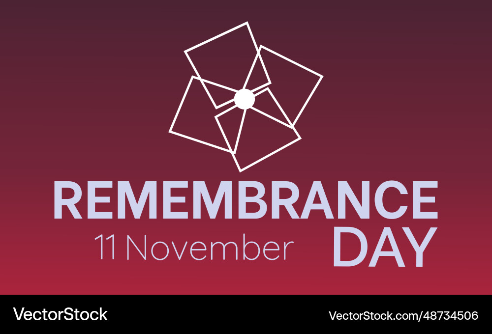 Remembrance day poppy lest we forget symbol Vector Image