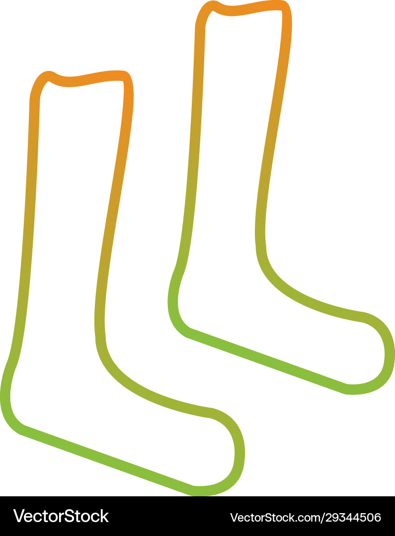 Unique pair of sock line icon Royalty Free Vector Image