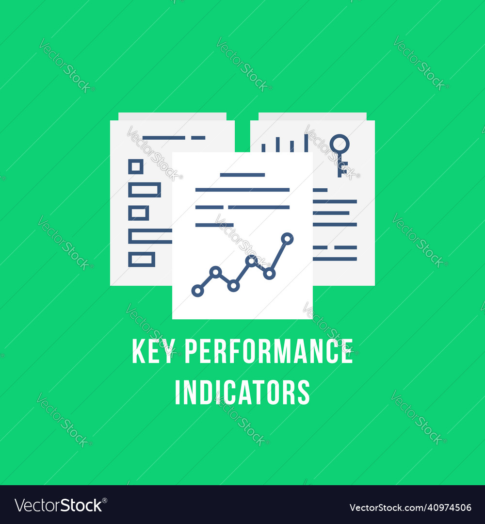 White paper like key performance indicator icon Vector Image