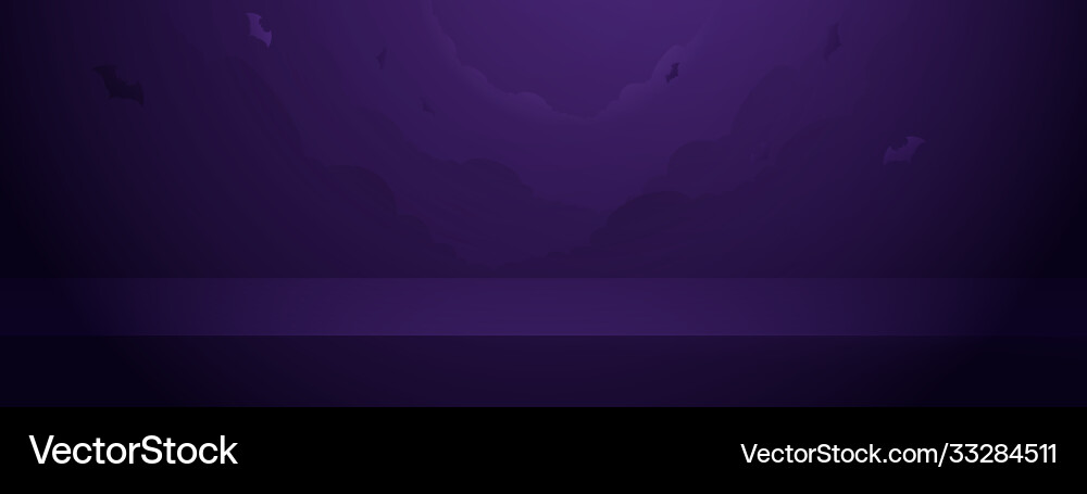 Abstract halloween night sky spooky with bats Vector Image