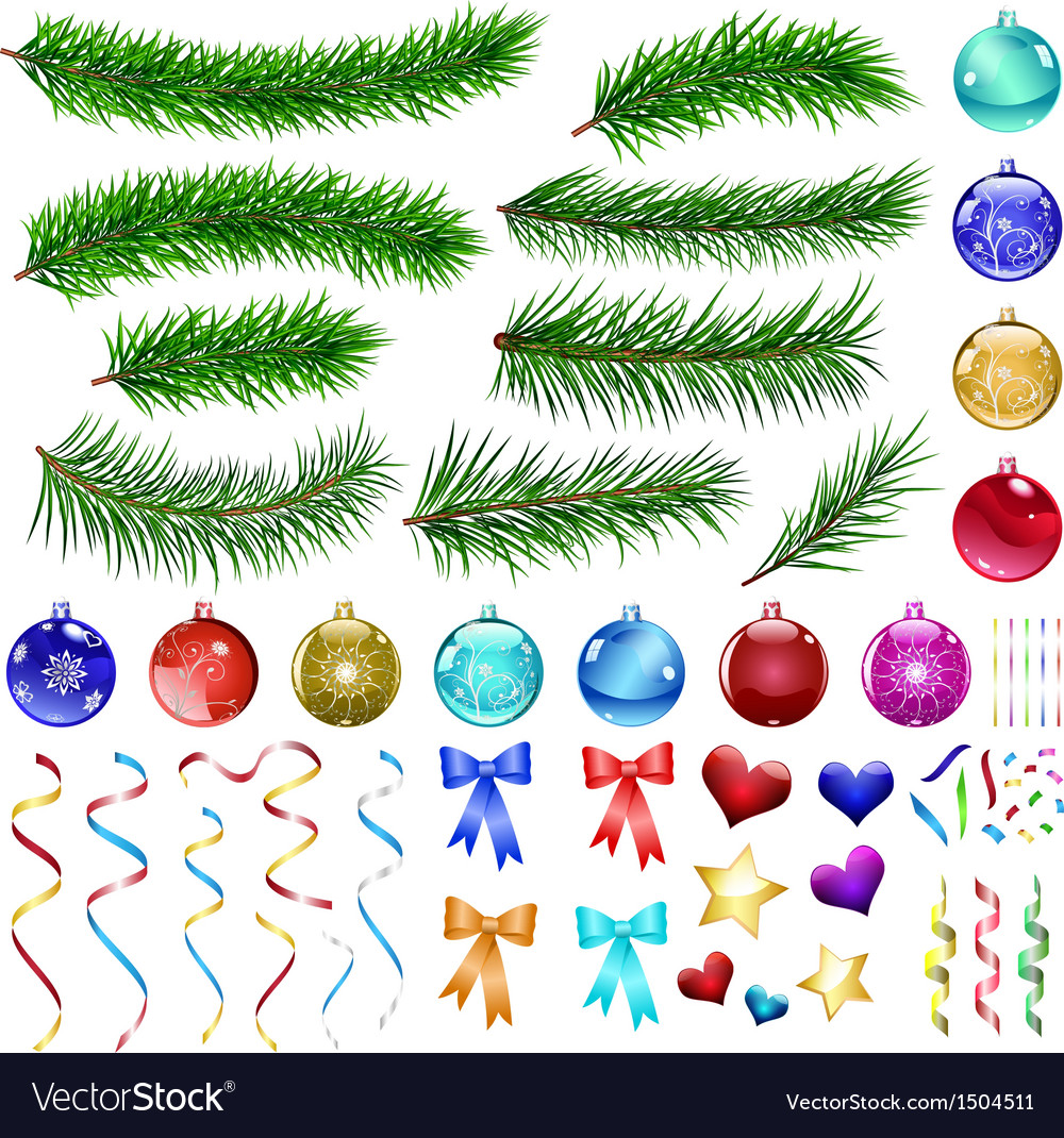Christmas design elements Royalty Free Vector Image