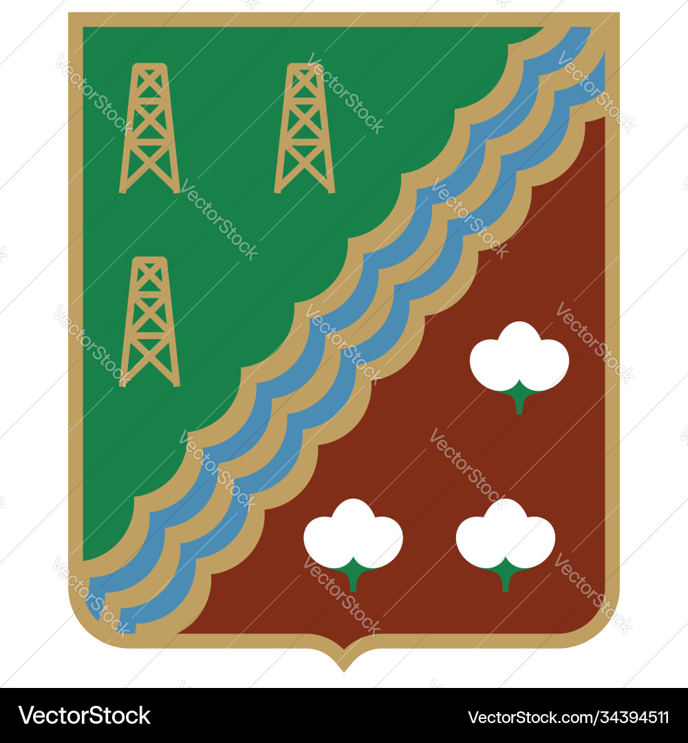 Coat arms shirvan in azerbaijan Royalty Free Vector Image