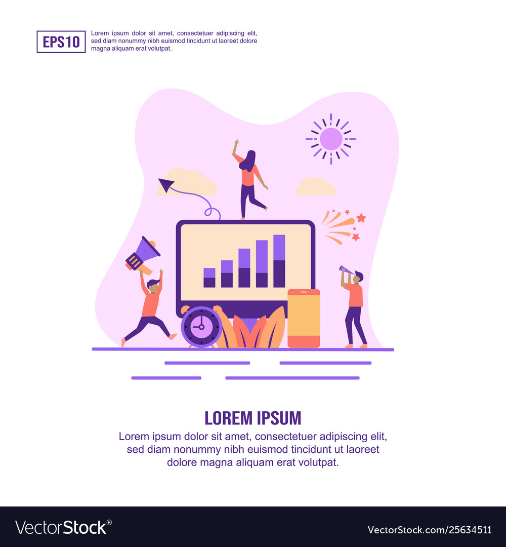 Concept digital marketing modern conceptual Vector Image Concept digital marketing modern conceptual Vector Image