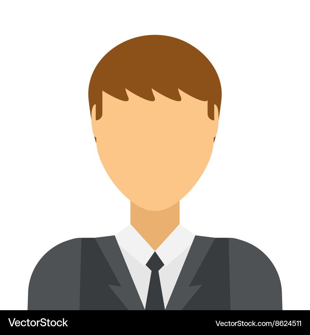 Flat avatar face character person portrait Vector Image