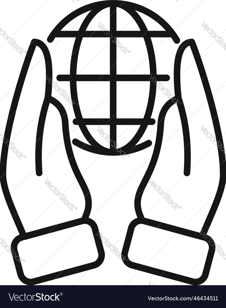 Global Liability Icon Outline Business Royalty Free Vector