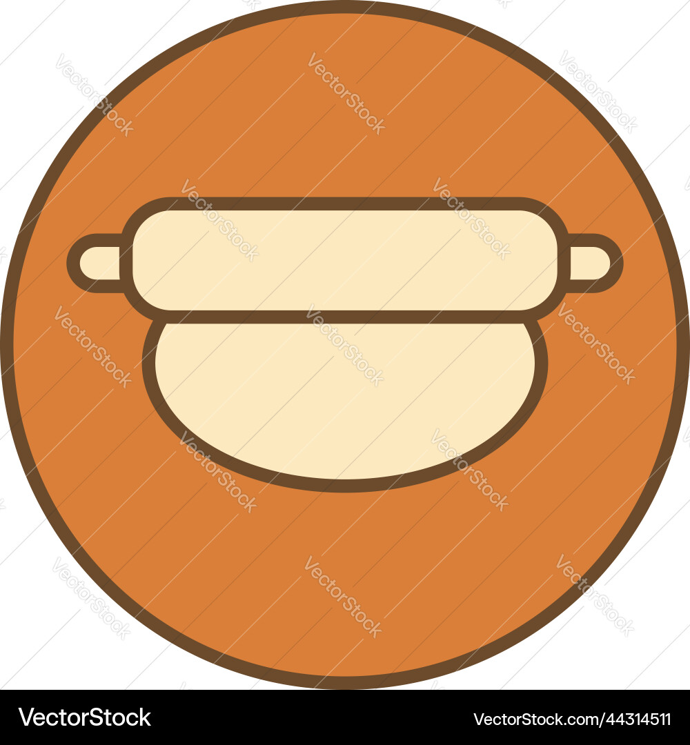Homemade rolling pin on a white background Vector Image