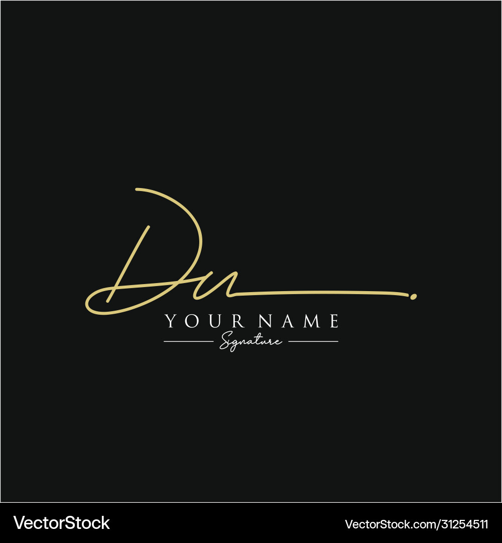 Letter du signature logo template Royalty Free Vector Image