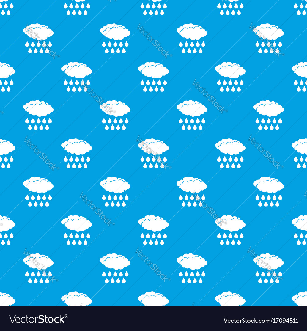 Rain pattern seamless blue Royalty Free Vector Image