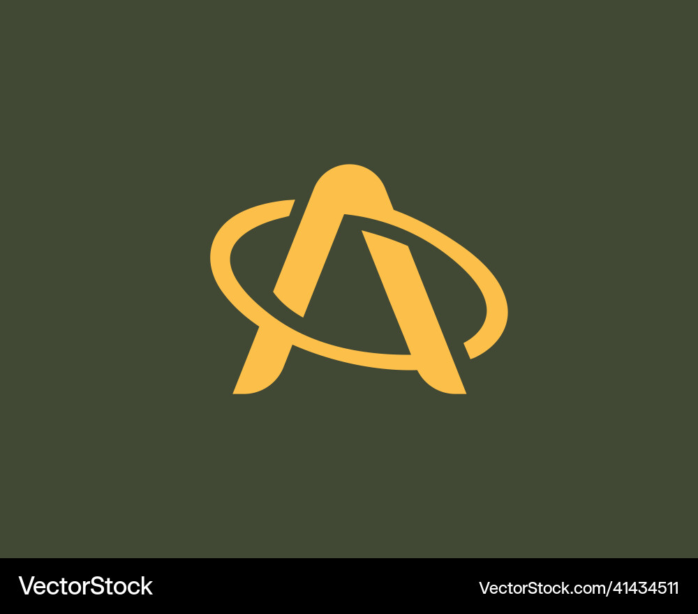 Revolving letter a modern logo icon design concept