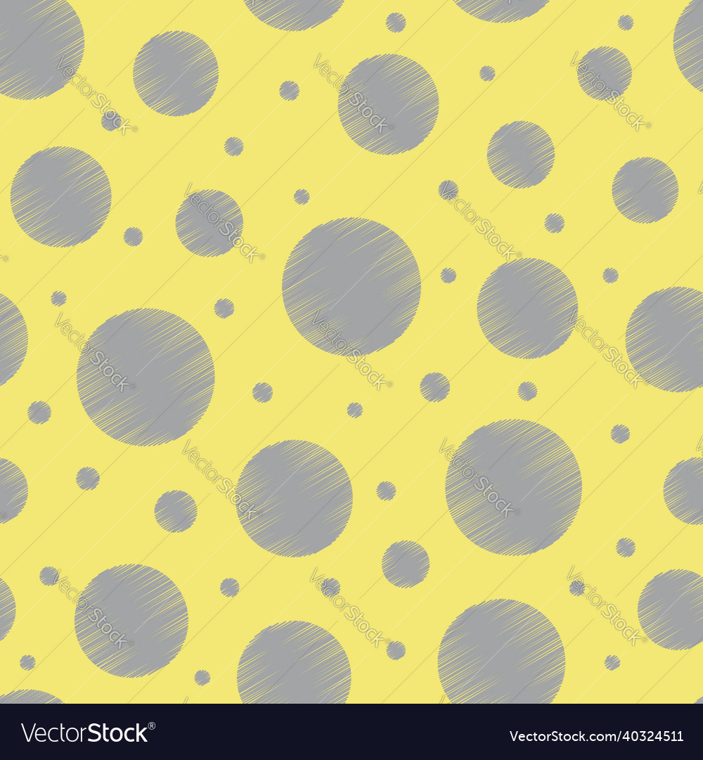Scribbled polka dot seamless pattern Royalty Free Vector