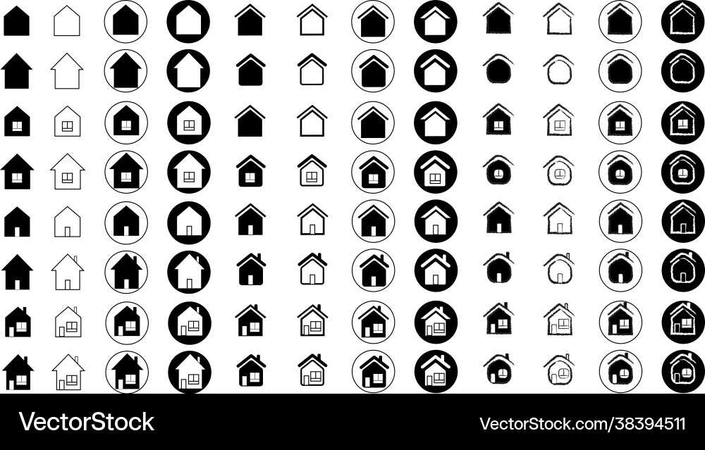 Simple collection home related line icons Vector Image
