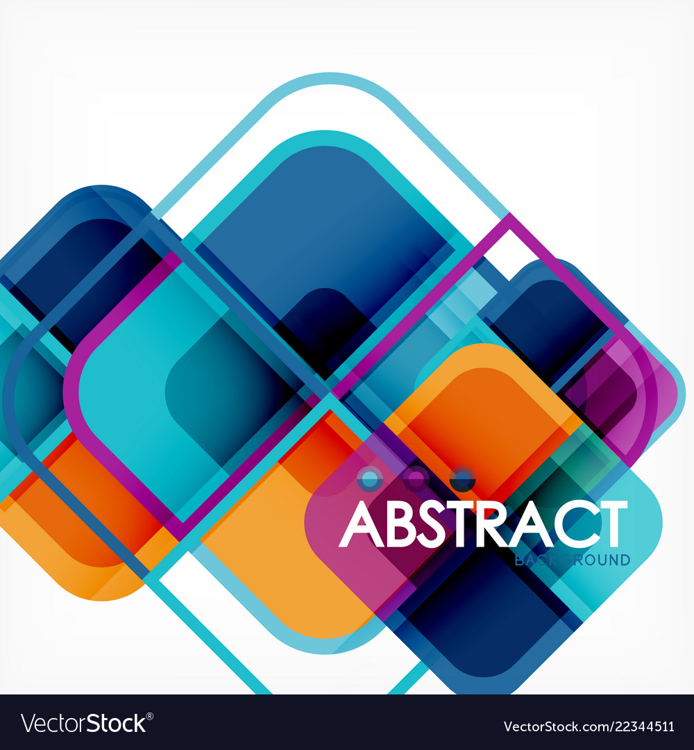 Square geometric abstract background paper art Vector Image