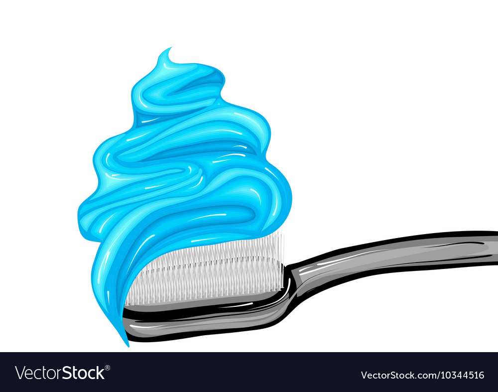 Blue toothpaste Royalty Free Vector Image - VectorStock
