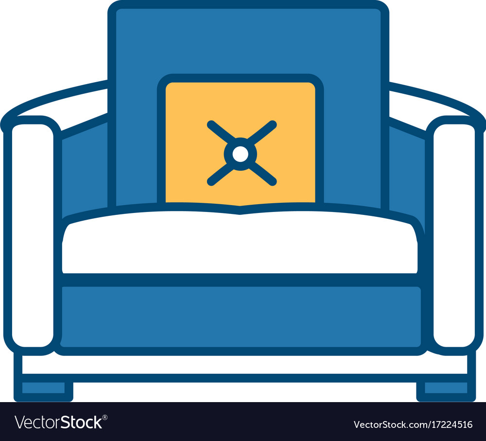 Comfortable couch isolated Royalty Free Vector Image