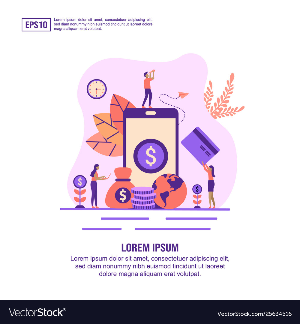 Concept internet banking modern conceptual Vector Image