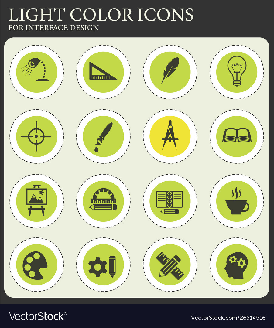 Creative process icon set Royalty Free Vector Image