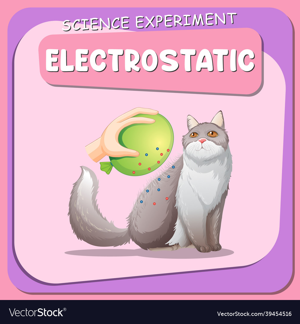 Electrostatic science experiment poster Royalty Free Vector