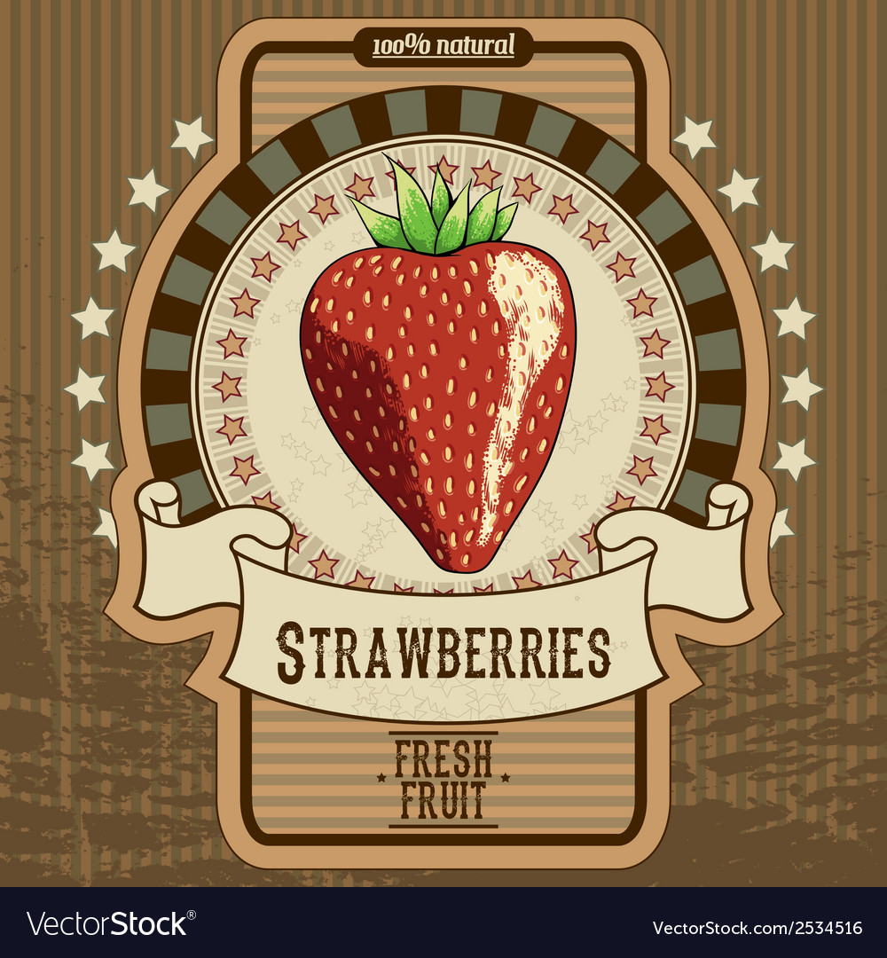 Fruit label Royalty Free Vector Image - VectorStock