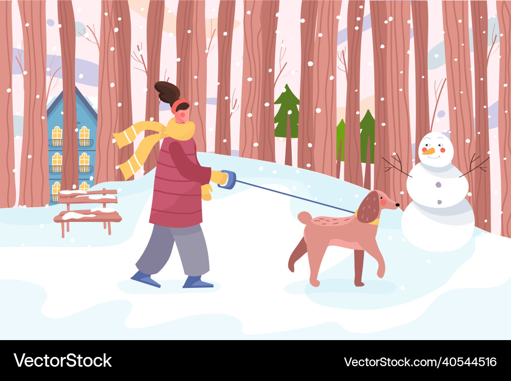 Happy winter and seasonal activity background Vector Image