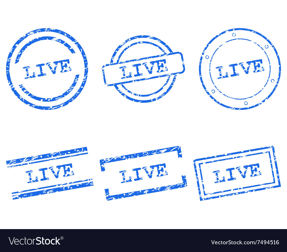 Live stamps Royalty Free Vector Image - VectorStock