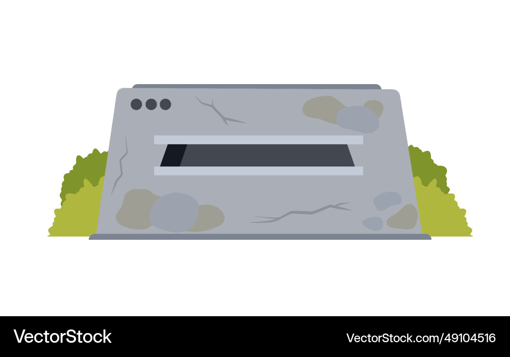 Military bunker defense warfare building Vector Image