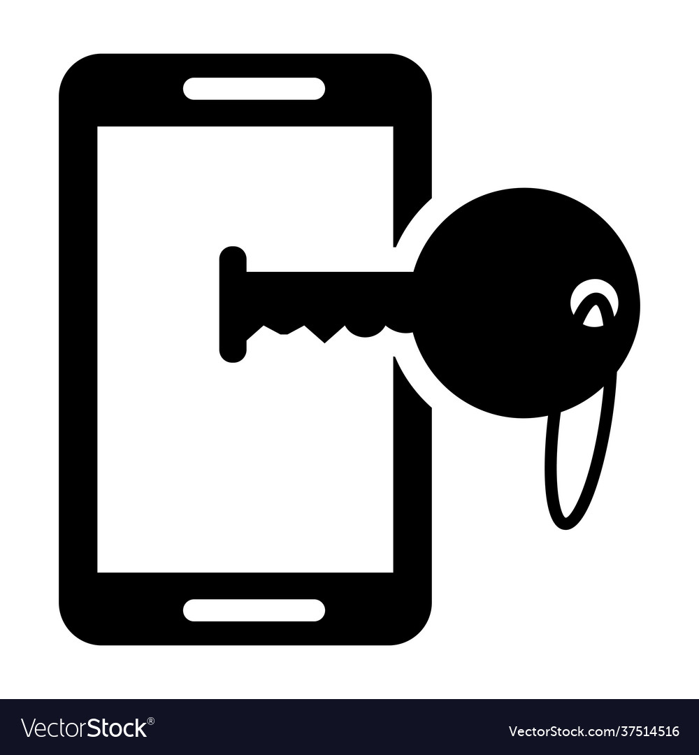 Mobile key Royalty Free Vector Image - VectorStock