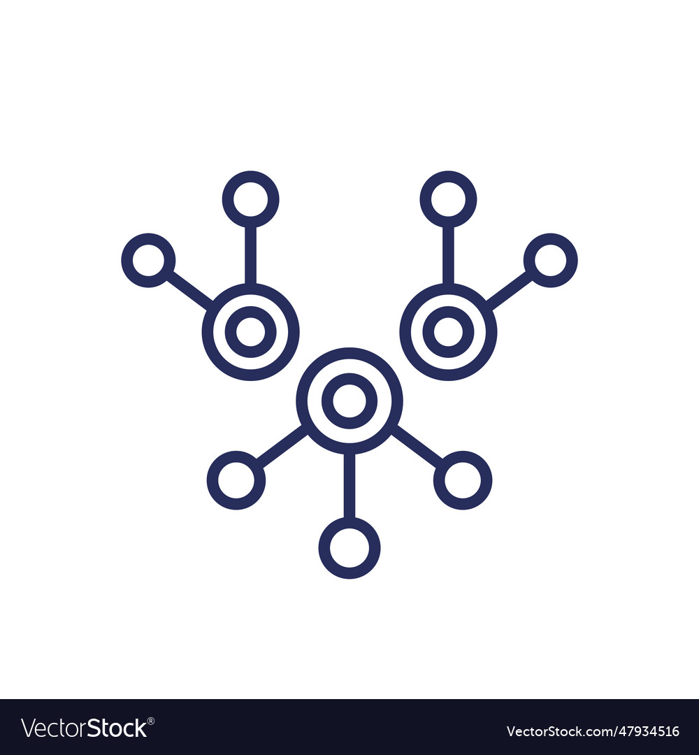 Nodes line icon data structure Royalty Free Vector Image
