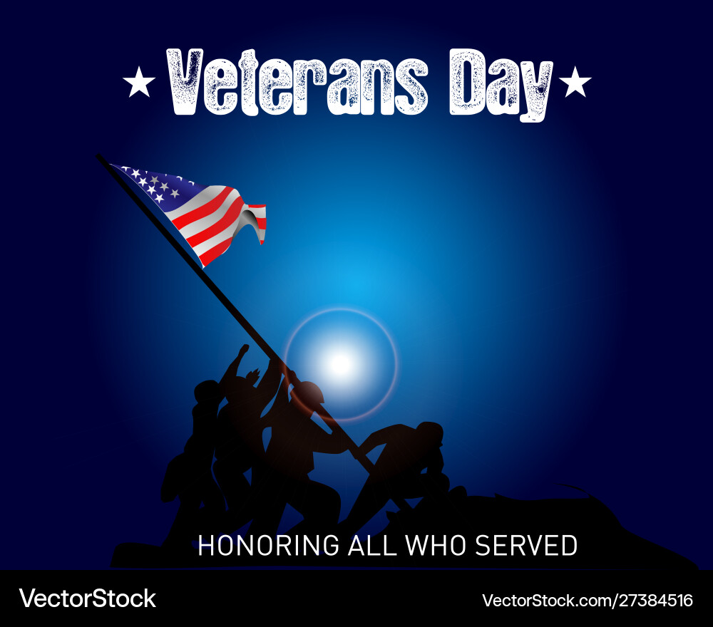 Poster dedicated to day veterans Royalty Free Vector Image