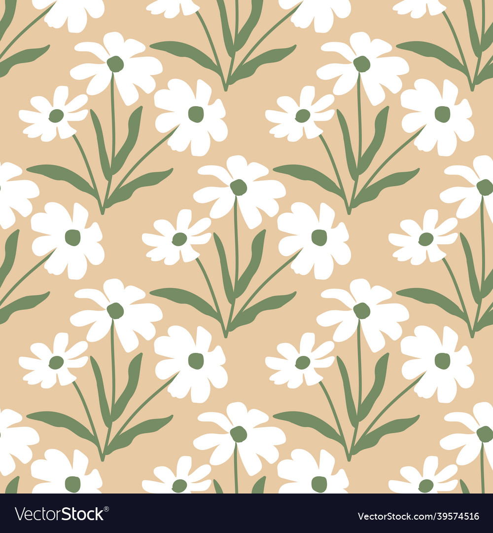 Seamless flower pattern Royalty Free Vector Image
