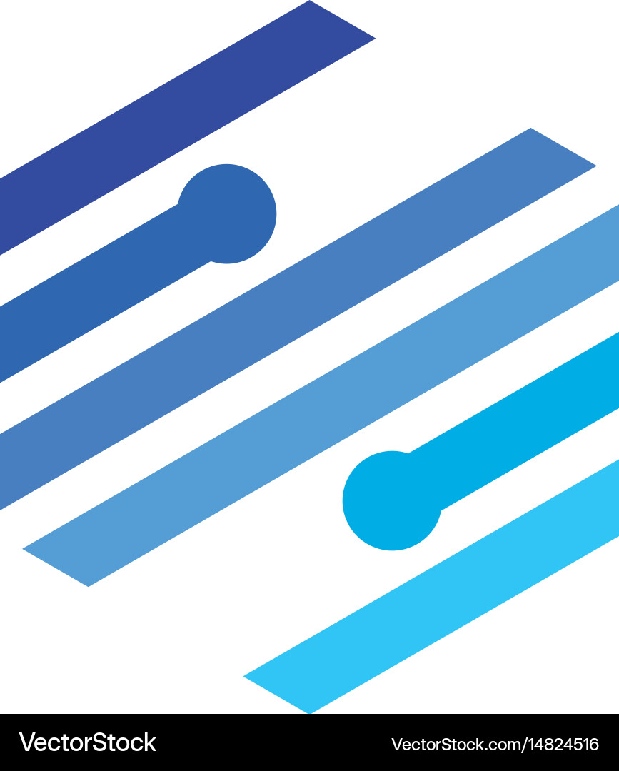 Shape line polygon business logo image Royalty Free Vector