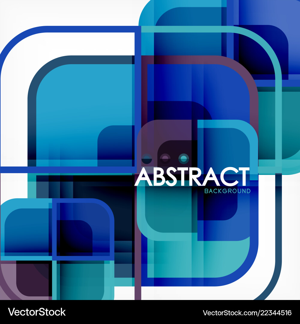 Square geometric abstract background paper art Vector Image
