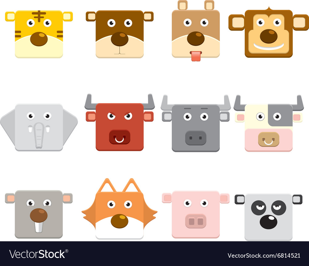Animal face Royalty Free Vector Image - VectorStock