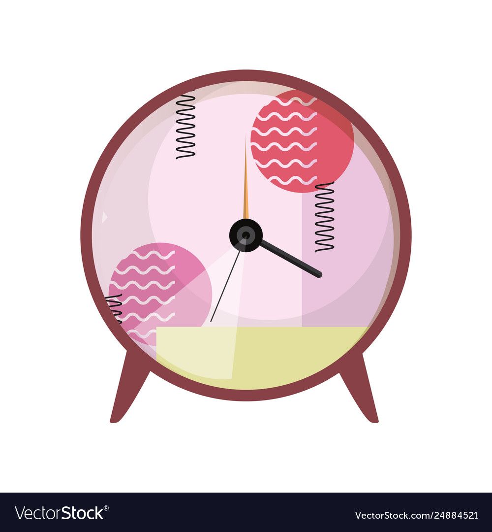 Clock time equipment on white background Vector Image