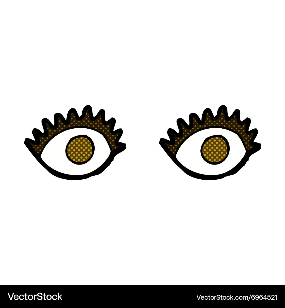 Comic cartoon eyes Royalty Free Vector Image - VectorStock