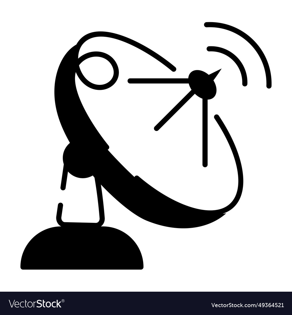 Dish antenna Royalty Free Vector Image - VectorStock