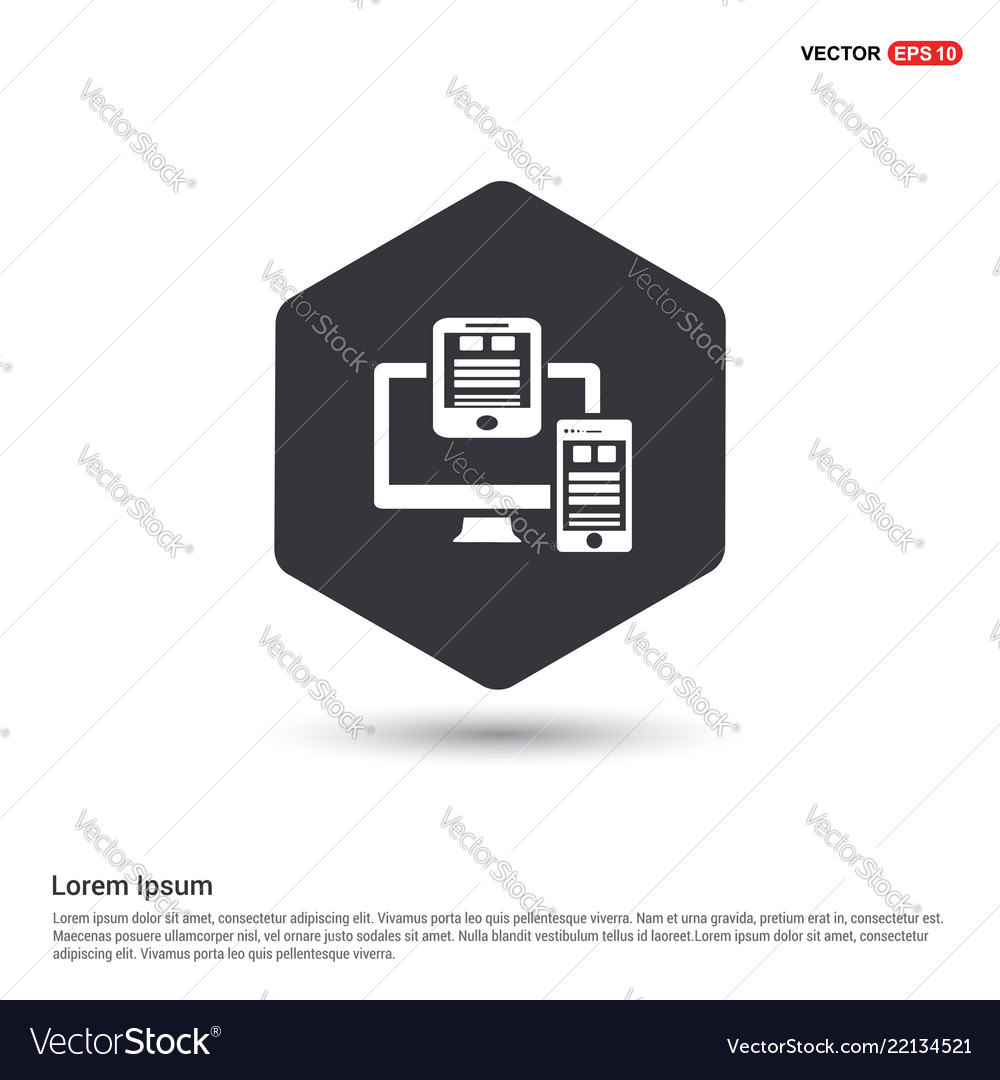 Document icon hexa white background template Vector Image