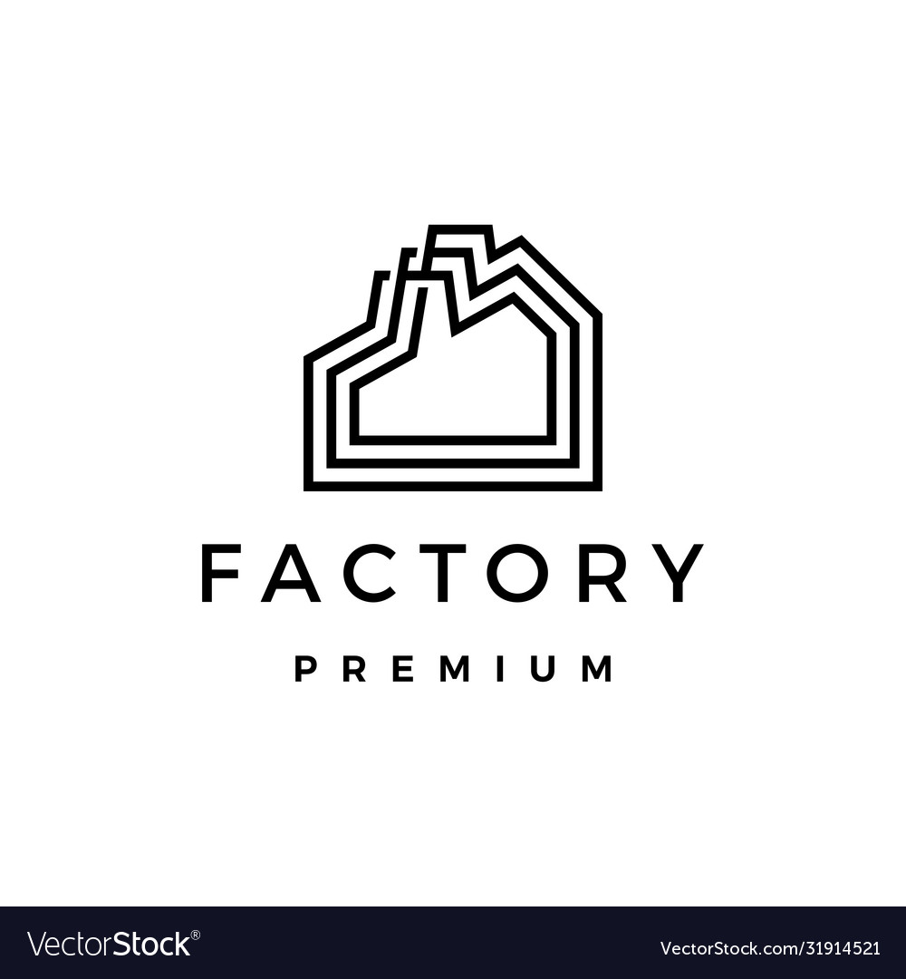 Factory logo icon Royalty Free Vector Image - VectorStock