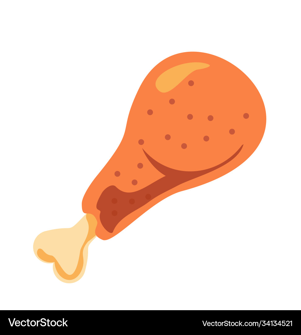 Fast food fried chicken meat fried chicken Vector Image