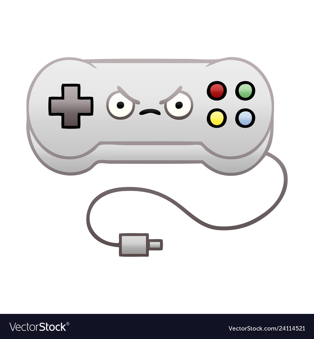 Gradient shaded cartoon game controller Royalty Free Vector