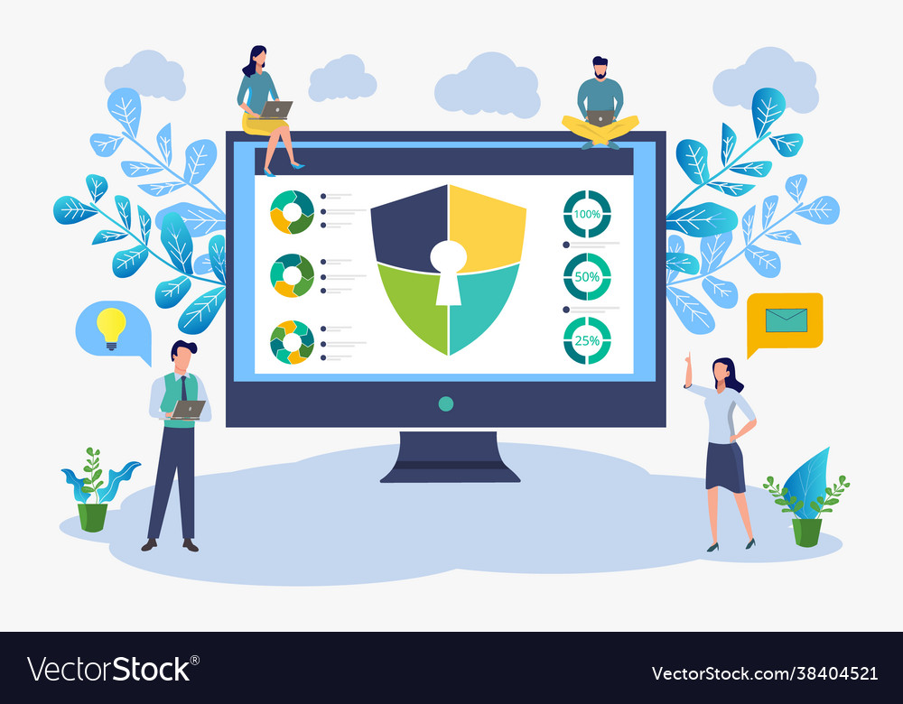 Image cyber security concept idea Royalty Free Vector Image