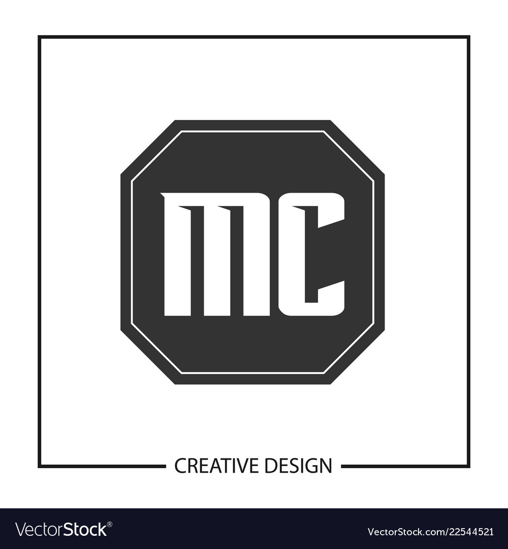 Initial letter mc logo template design Royalty Free Vector