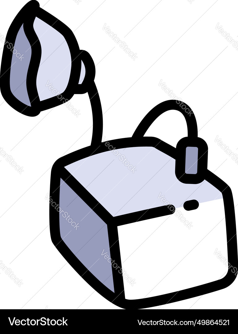 Nebulizer color icon medical equipment Royalty Free Vector